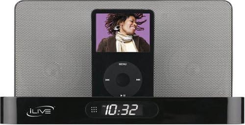 iLive Travel Speaker and Alarm Clock with Remote Control, Carrying Bag ...