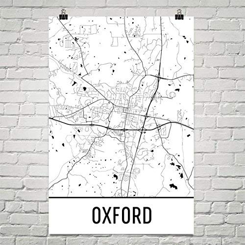 Amazon.com: Oxford MS Poster, Oxford MS Art Print, Oxford MS Wall Art ...