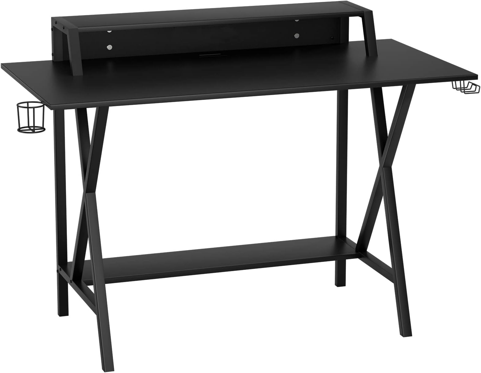 Neo Ergonomic 2 Tier Gaming Gamer Racing Computer Office Desk Table ...