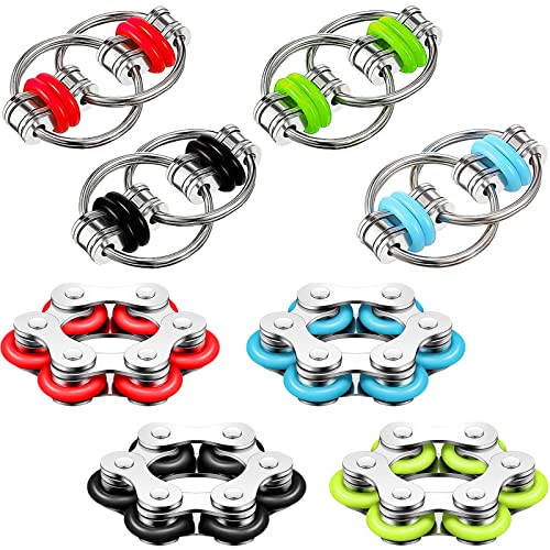 Diyiming 8 Pack Fidget Toys Bicycle Chain Decompression Toy Bike Chain ...