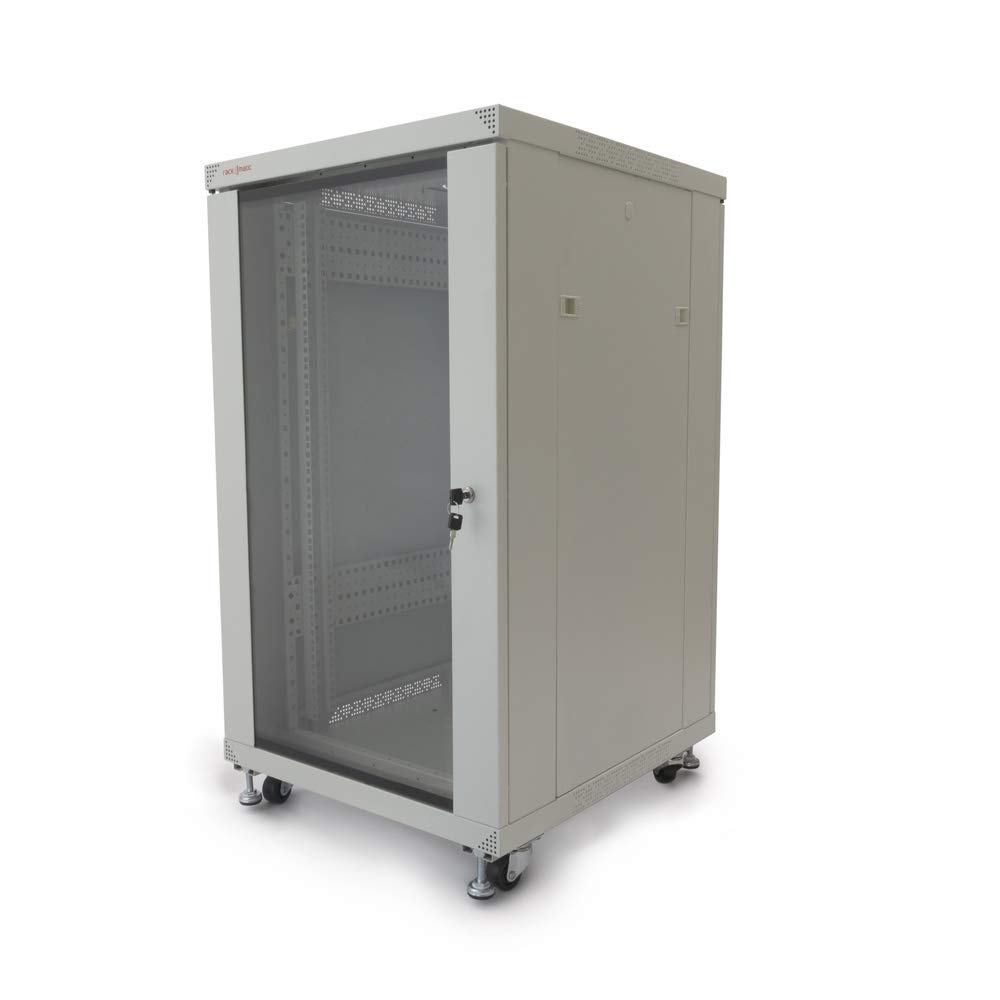 Buy Server rack cabinet 19 inch 20U 600x600x1000mm floor standing white ...