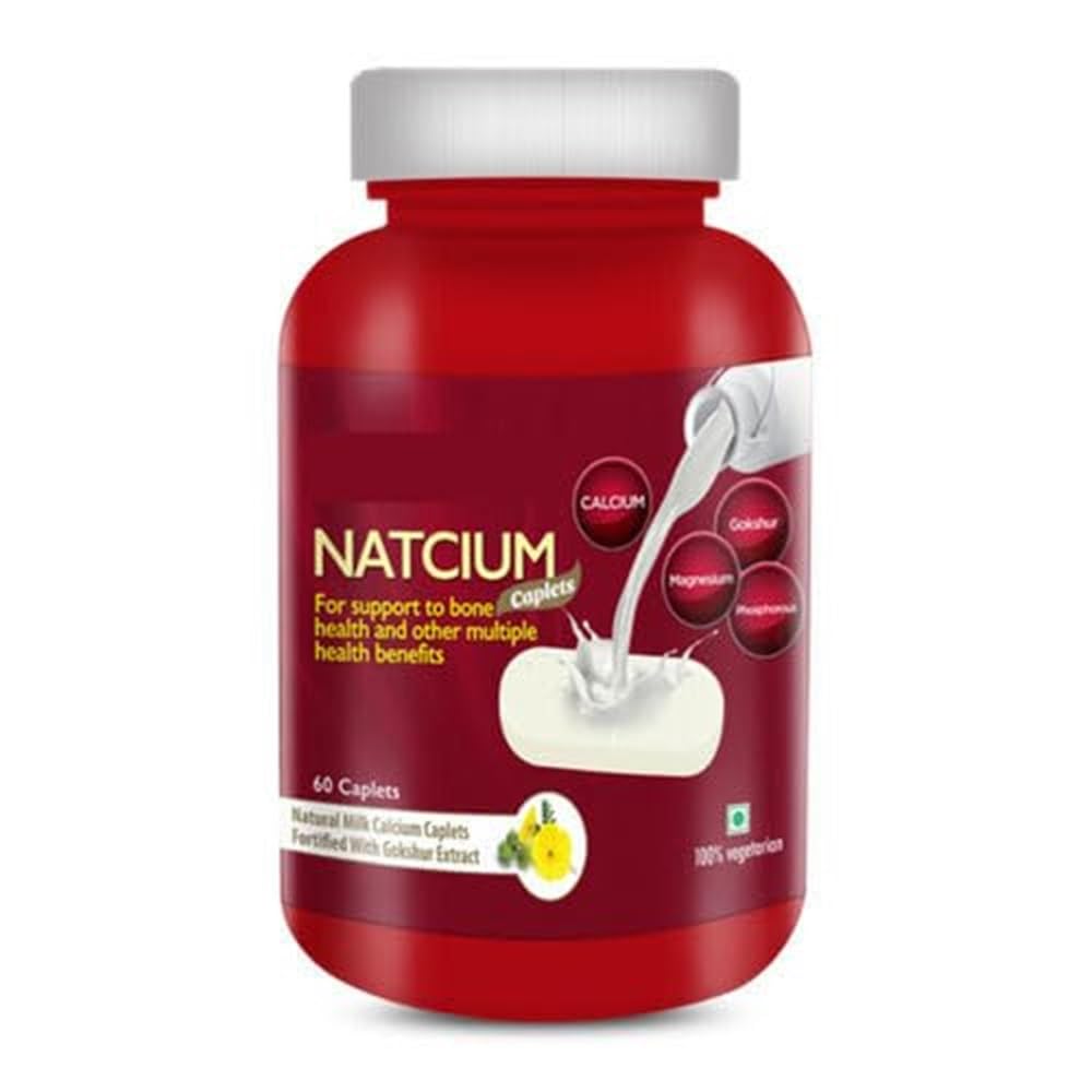 Natcium Natural Milk Calcium Caplets - 60N : Amazon.in: Health ...