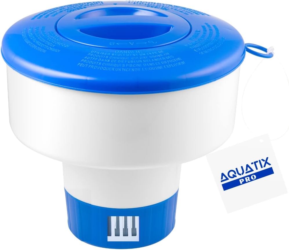 Aquatix Pro Pool Chlorine Floater Dispenser for 1 to 3 inch Tablets ...