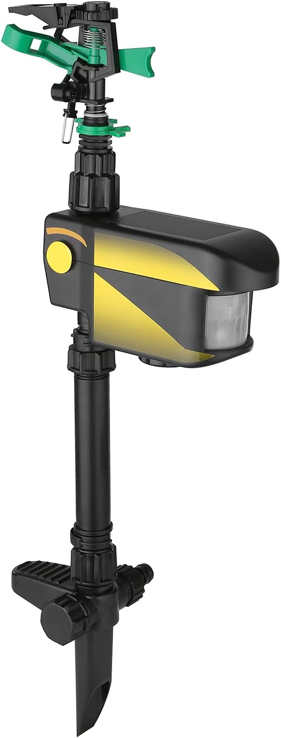 Mingzhe Solar Power Motion-Activated Sprinkler Animal Repeller wi 3 ...