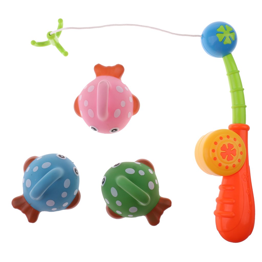 Buy FLAWISH 4pcs Colorful Fish Rod Set Kids Baby Fishing Pretend Games ...