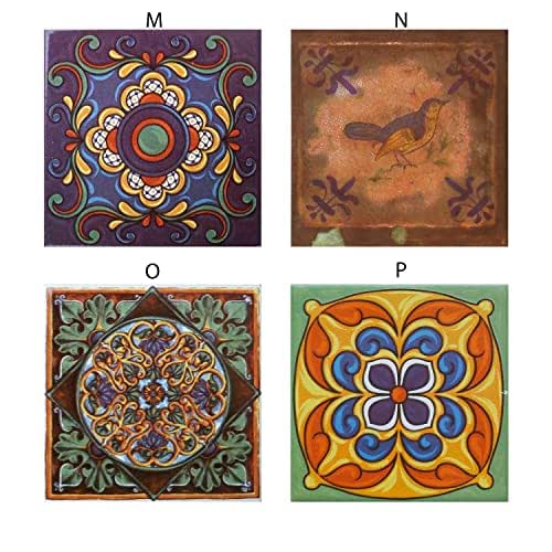 Amazon.com: 27 Different Unique Design Porcelain Spanish Tile, Tile ...