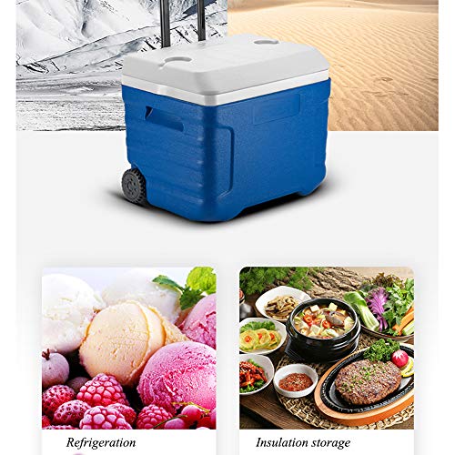 Camping Cooler Box With Roller,portable Ice Chest Box Ice Cube,outdoor ...