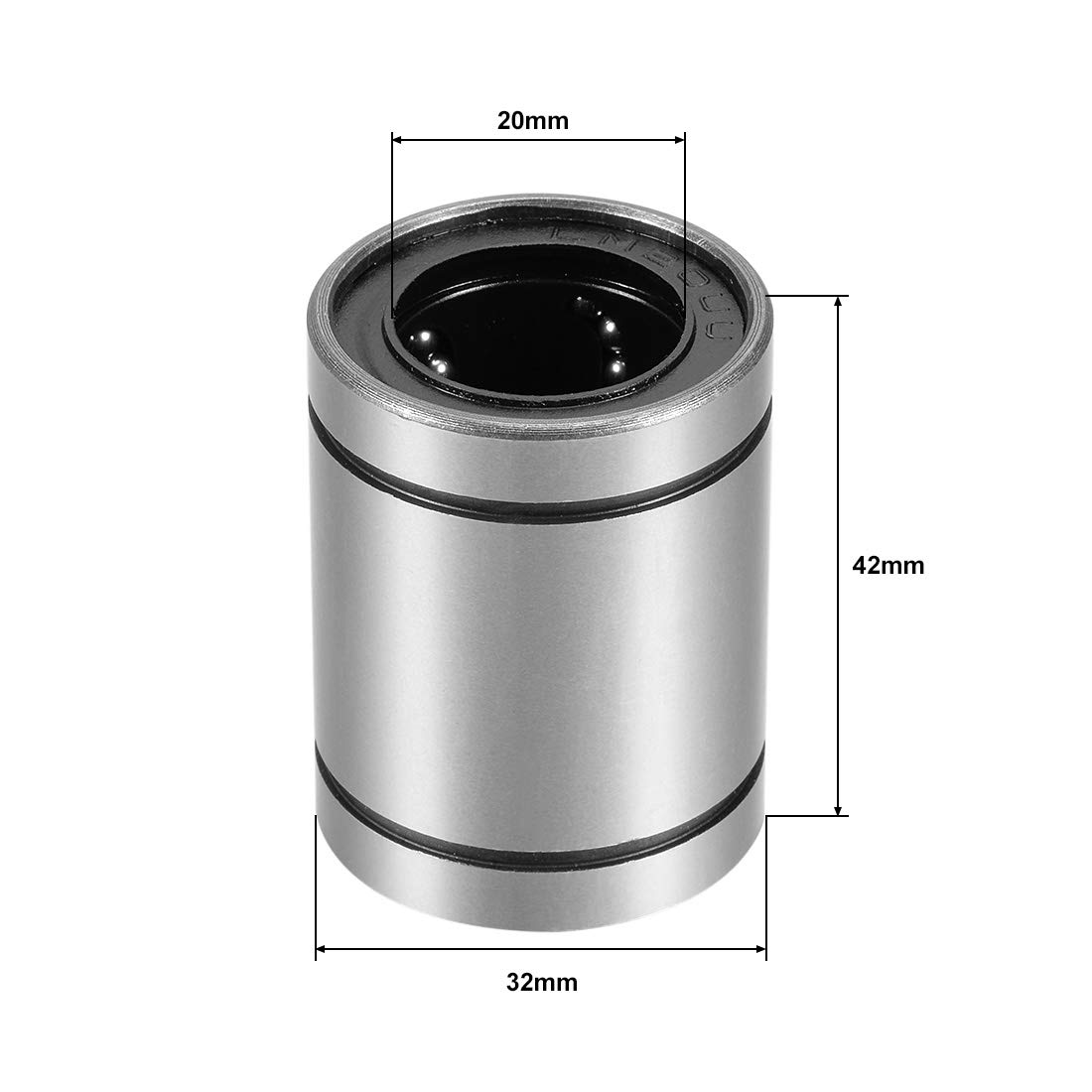 Snapklik.com : Uxcell LM20UU Linear Ball Bearings 20mm Bore 32mm OD ...