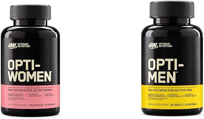 Optimum Nutrition Opti-Women & Opti-Men, Vitamina C, Zinc y Vitamina D ...