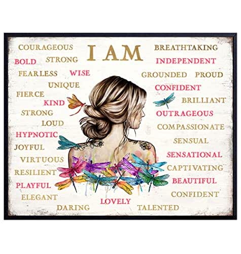Amazon.com: Motivational poster Boho-chic Wall Art & Decor - I Am ...
