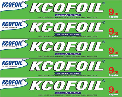 Kcofoil Aluminium Foil (9 Meter Pack, Pack of 5) : Amazon.in: Health ...