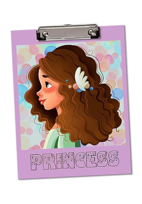 Wavy Hairs Princess Theme Exam Pads | 2 in 1 Clip Boards | Writing Pads ...