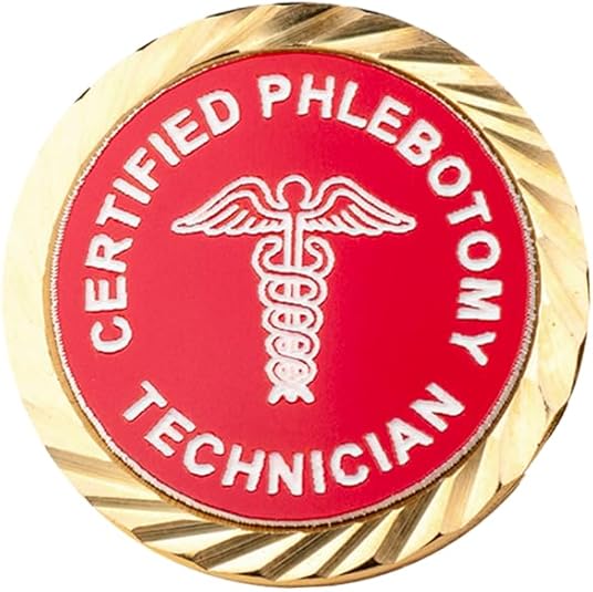 Amazon.com: Certified Phlebotomy Technician Lapel Pin - Red: Clothing ...