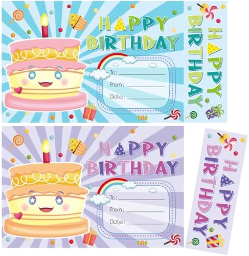 Amazon.com : Chalkboard Happy Birthday Certificates with Bookmarks 32 ...
