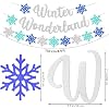 Amazon.com: 3 Pcs Winter Wonderland Banner Glittery Blue Silver ...