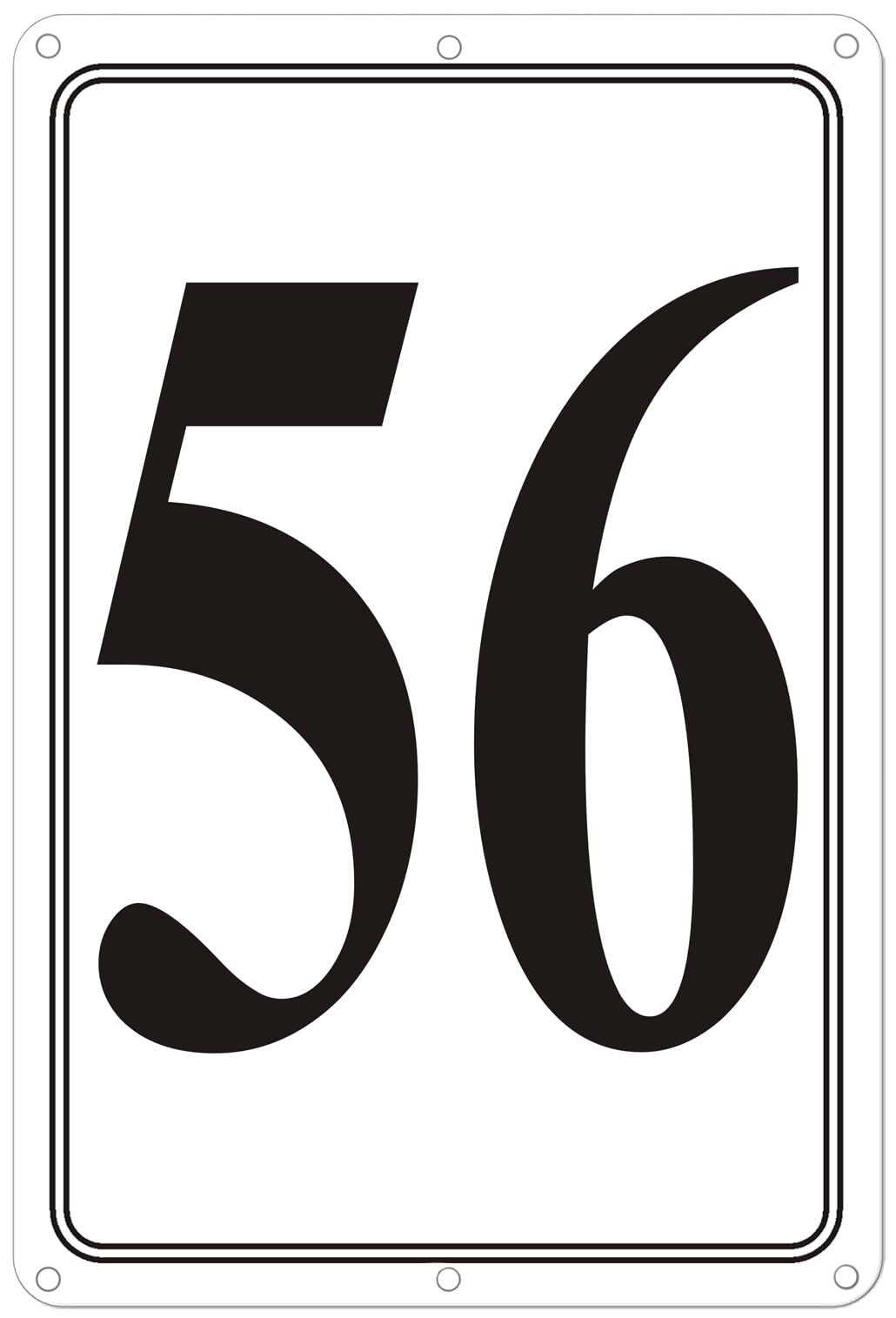 Amazon.com: Premium Aluminum Number Signs 56-12" X 8" Numbered Signs ...