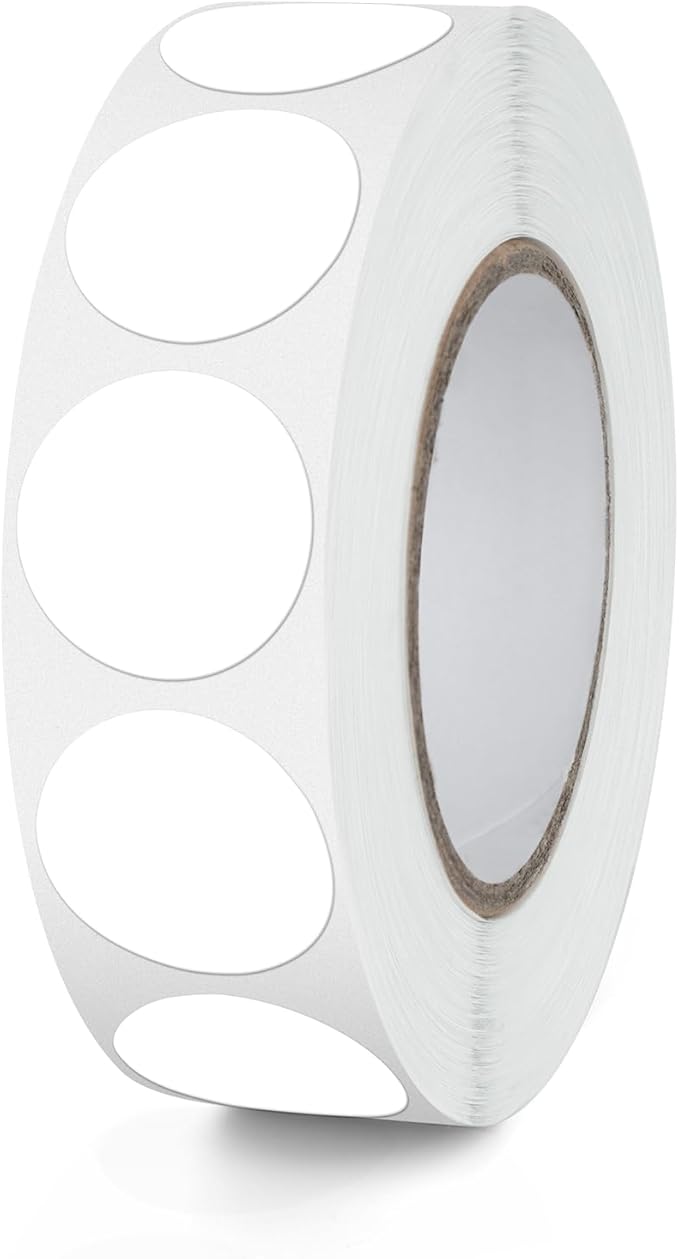 Amazon.com: Meitaat Round Stickers White 3/4 Inch Circle Labels with ...