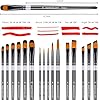 Amazon.com: Professional Artist Paint Brush Set of 16 - Painting ...