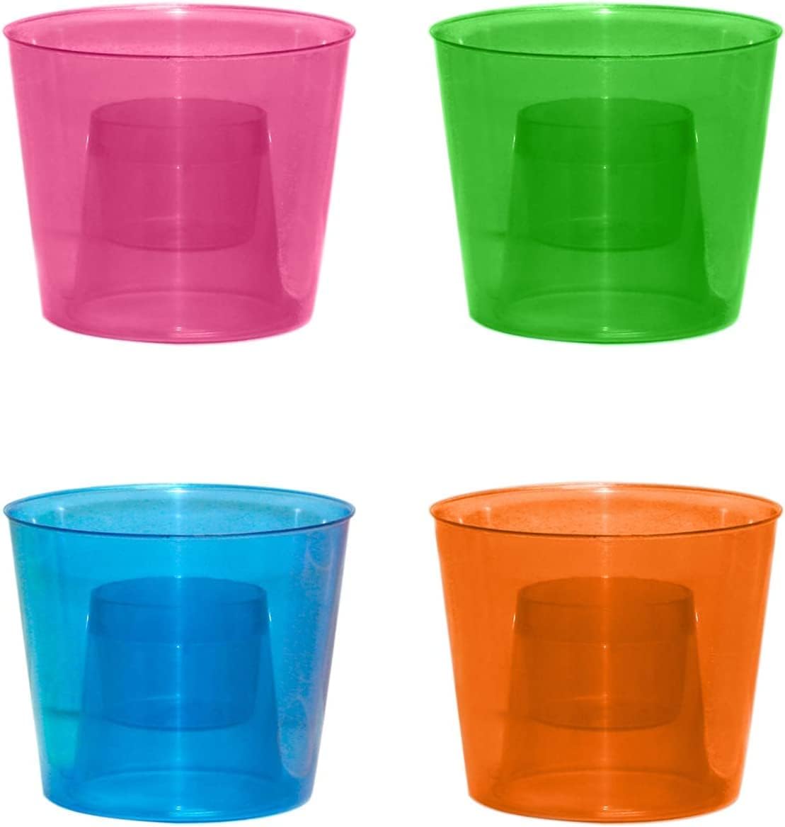 Amazon.com: Party Essentials Hard Plastic 4-Ounce Bomber Cups, Assorted ...