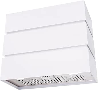 Amazon.com: Akicon Stainless Steel Range Hood, 3 Stacks Modern Box ...