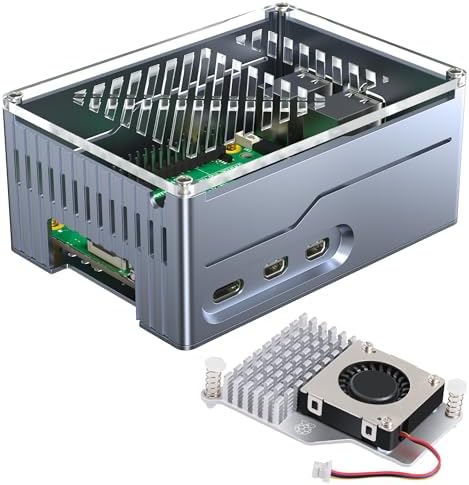 Pironman 5 NVMe M.2 SSD PCIe Mini PC Case for Raspberry Pi 5 Hailo-8L ...