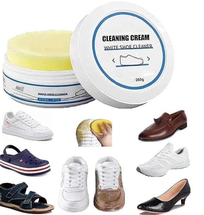 Buy Eco-Gals White Shoe Cleaner Cream with Sponge Instant Shoe Whitener ...