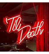 Til Death Neon Sign Red LED Neon Light Signs for Wedding Engagement ...