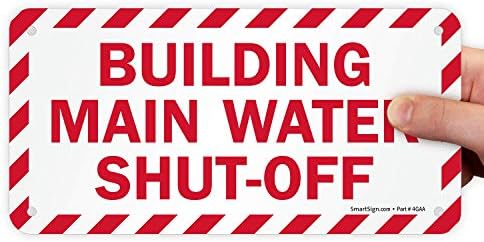 Amazon.com: SmartSign "Building Main Water Shut-Off" Label | 5" x 10 ...