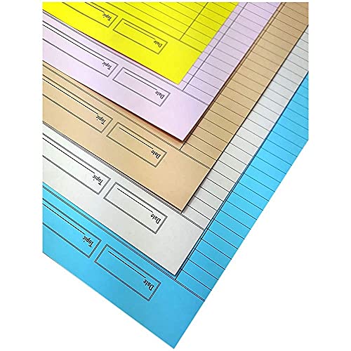 Buy Class Fun A4 one side Ruled Color Sheets (Pack of 100 Sheets) for ...