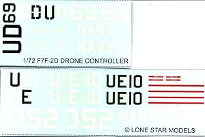 Amazon.com: Lone_Star_Models 1:72 F7F-2D F7F-2 D Drone Controller Decal ...