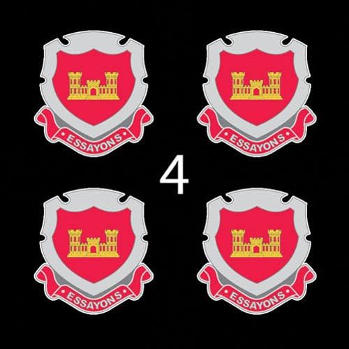 Amazon.com: US Army Engineers Corps Insignia 3" (4)Four Decal Sticker ...