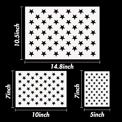 Snapklik.com : 3 Sizes 50 Star Stencil, Plastic Star Stencil Template ...