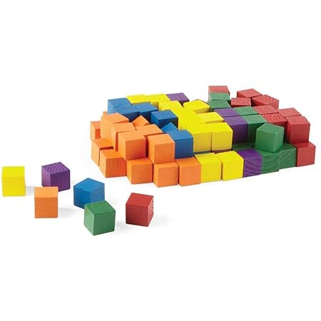 Amazon.com: Wood Cubes,100pcs Square Blocks Unfinished Cubic Wooden for ...