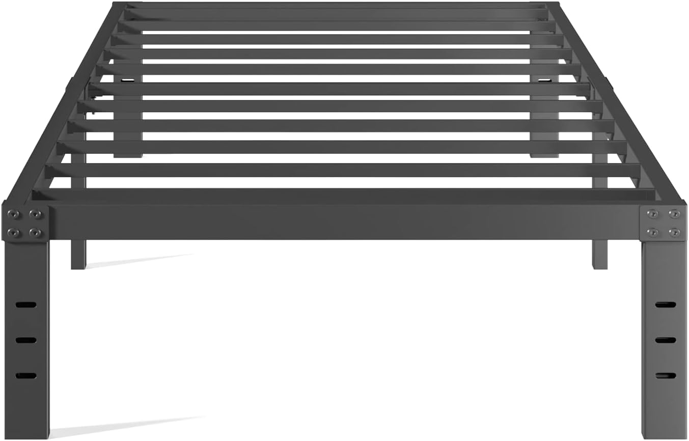 Amazon.com: Bednowitz Twin XL Metal Platform Bed Frame, 12 Inch Twin-XL ...