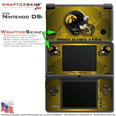 Amazon.com: Nintendo DSi Skin Iowa Hawkeyes Helmet WraptorSkinz Skins ...