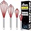 Amazon.com: HOTEC 4 Pieces Silicone Whisks Set, Wire Balloon Whisks Egg Beater, Non-slip Handle ...