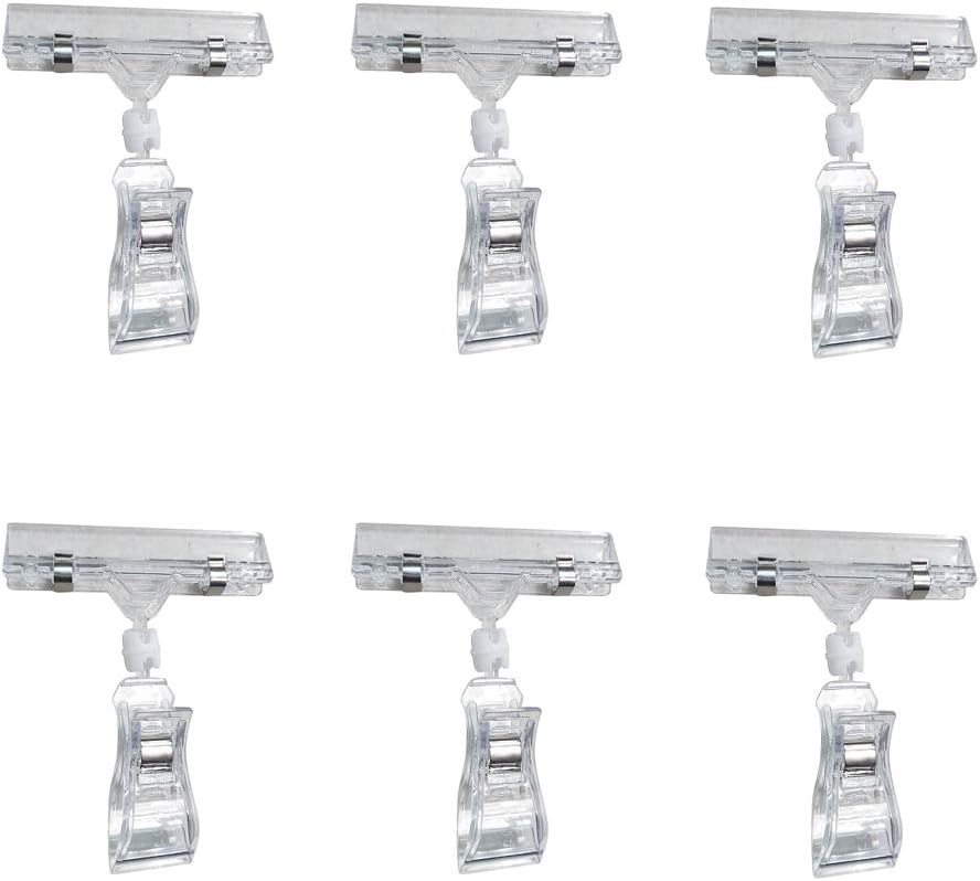 Amazon.com : Lasenersm 6-Piece Plastic Rotatable Double Clip ...
