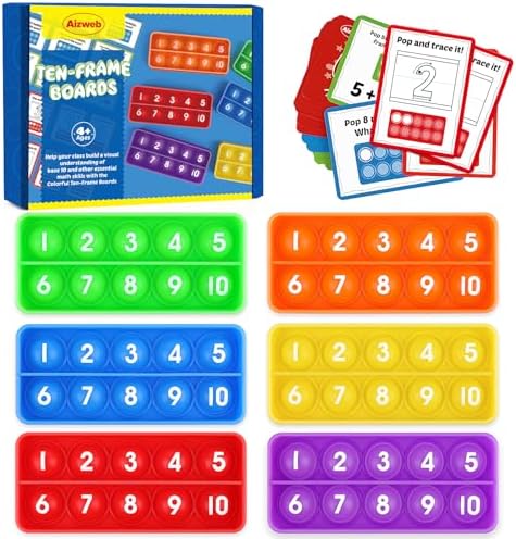 Amazon.com: Joycat Ten-Frame Math Learning Tools for Elementary-24 Ten ...