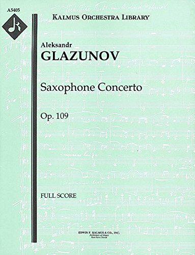 Amazon.com: Saxophone Concerto, Op.109: Full Score [A5405]: Aleksandr ...