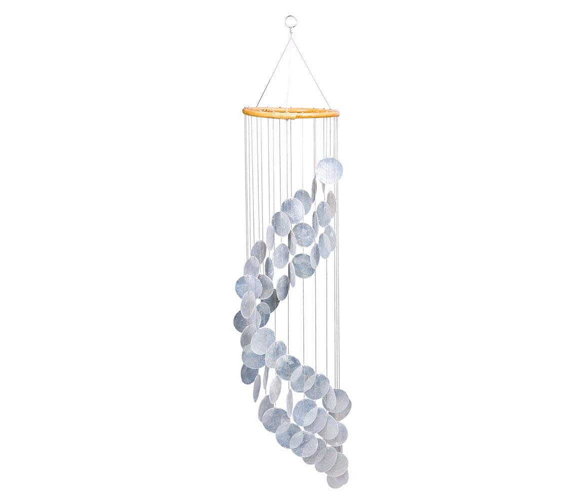 Buy 31.5" Long White Spiral Capiz Chime Windchime New Online at ...