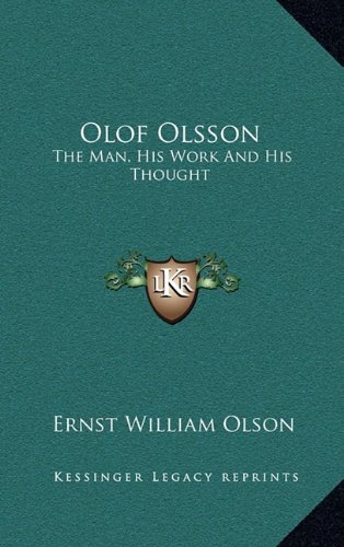 Buy Olof Olsson: The Man, His Work and His Thought Book Online at Low ...