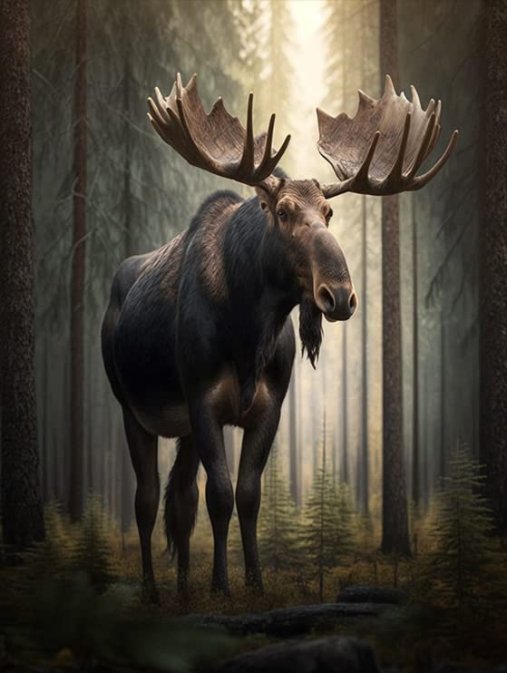 Amazon.com: 5D DIY Diamond Painting,Paint by Diamonds for Adults, Moose ...