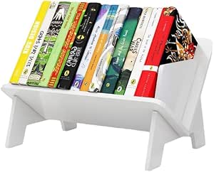 LxcshLjx Desktop Bookshelf, Simple Tabletop Tilted Bookcases, Desk Book ...