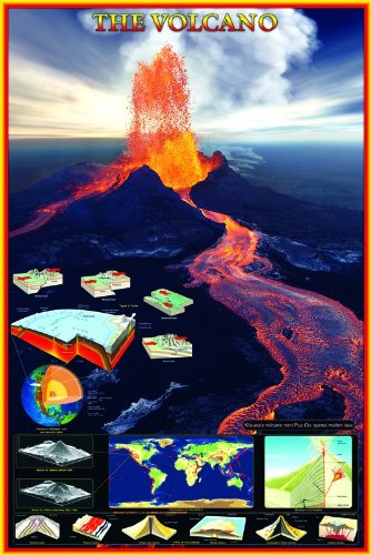 Safari LTD The Volcano Laminated Poster : Amazon.in: Home & Kitchen
