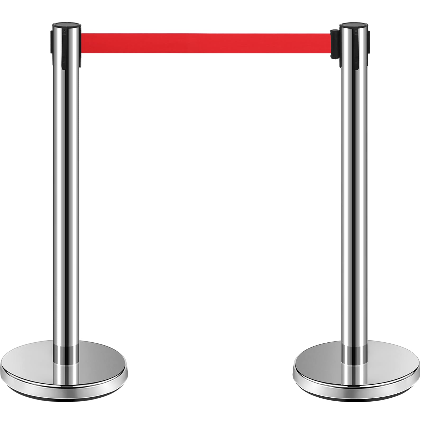 Ferraycle Set of 2 Stainless Steel Stanchions with Retractable Belt ...