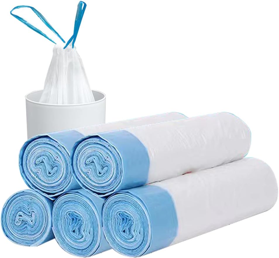 Amazon.com: Garbage Bags, Small Drawstring Bin Bags 12L 45x50CM 75 PCS ...