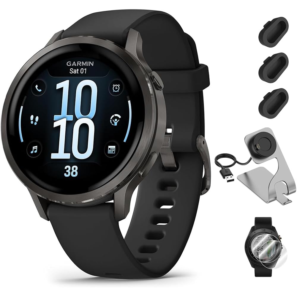 $18/mo - Finance Garmin Venu 4 (41mm) GPS Smartwatch Slate with Black ...