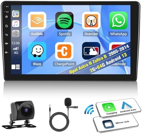 2+64G Android 13 Car Stereo for Vauxhall Astra H Zafira B 2005-2014 ...
