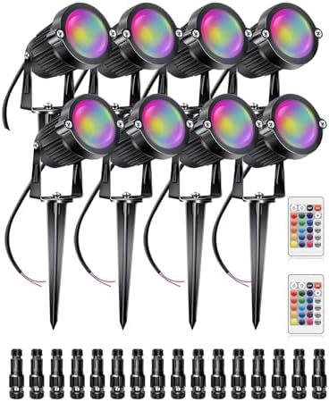 SUNVIE RGB Low Voltage Landscape Lights Color Changing 12W LED ...