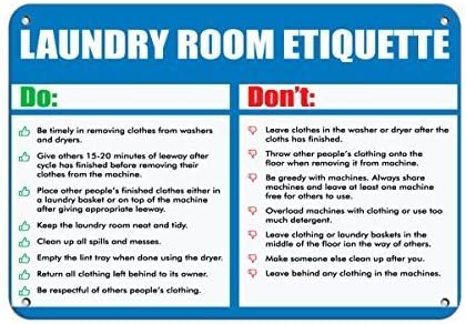 Amazon.com: SmartSign Vintage 'Laundry Room Rules - Remove Clothes, Be ...